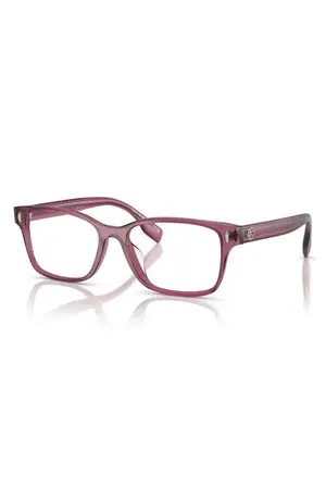 Tory Burch 49mm Rectangular Eyeglasses - Red