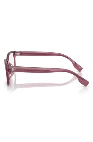 Tory Burch 49mm Rectangular Eyeglasses - Red