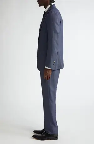Isaia Sanita Textured Wool Suit