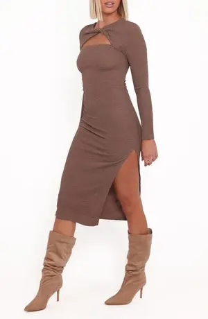 PETAL & PUP Laney Long Sleeve Maxi Dress - Olive