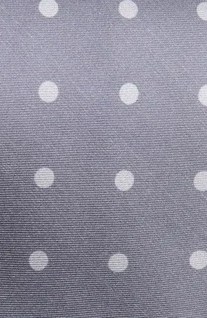 CLIFTON WILSON Polka Dot Neck Tie - Gray