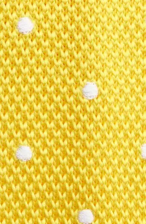CLIFTON WILSON Polka Dot Knit Neck Tie