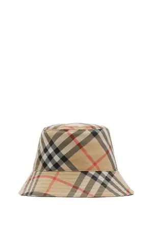 Burberry Check Bucket Hat - Sand