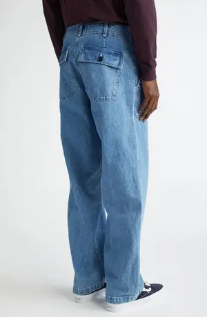 NOAH Pleated Denim Fatigue Pants