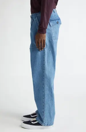 NOAH Pleated Denim Fatigue Pants
