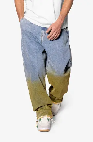 Mnml Gradient Ultra Baggy Jeans - Blue