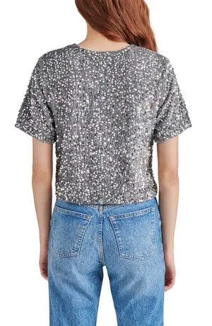 Steve Madden Cressa Sequin T-shirt - Grey