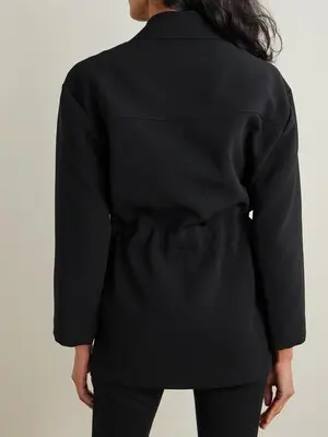 LESET Arielle Belted Crepe Jacket