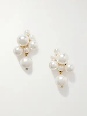 JENNIFER BEHR Perlita Earrings - White