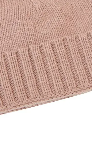 Gobi Cashmere Cashmere Rib Knit Beanie - Adobe Rose