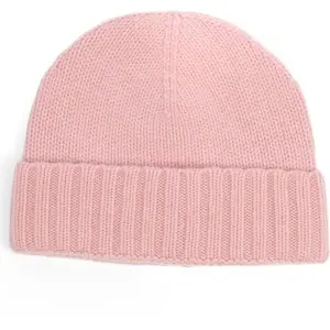 Gobi Cashmere Cashmere Rib Knit Beanie Almond Blossom