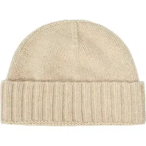 Gobi Cashmere Cashmere Rib Knit Beanie Beige