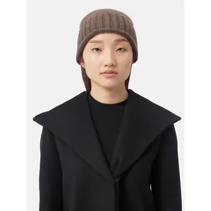 Gobi Cashmere Cashmere Rib Knit Beanie Cocoa