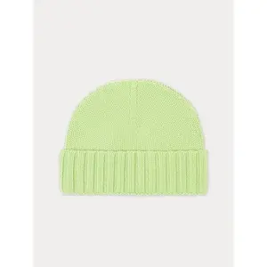 Gobi Cashmere Cashmere Rib Knit Beanie Jade Lime