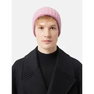 Gobi Cashmere Cashmere Rib Knit Beanie Orchid Smoke