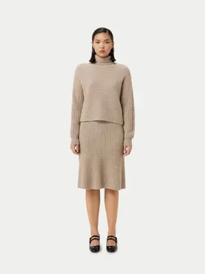 Gobi Cashmere Cashmere Midi Flared Skirt