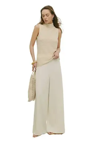 GOBI CASHMERE GOBI Mongolian Cashmere Lightweight Ribbed Silk Turtleneck
