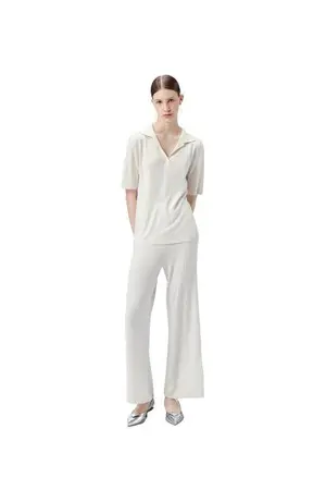 Gobi Cashmere Silk Cashmere Polo Shirt