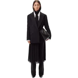Gobi Cashmere Double-breasted Cashmere Blazer - Black