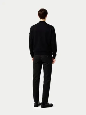 Gobi Cashmere Zip-up Bomber Jacket - Black