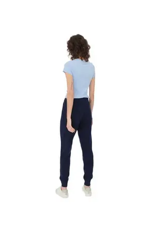 GOBI MONGOLIAN CASHMERE Cuffed Cashmere Jogger - Navy
