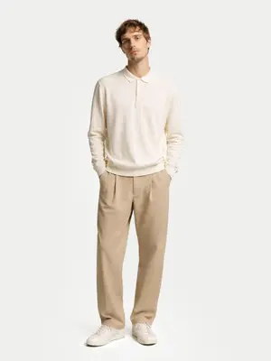 Gobi Cashmere Cashmere Silk Polo - Marshmallow
