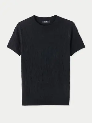 Gobi Cashmere Silk Cashmere T-shirt - Black