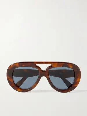 LOEWE Loewe Aviator-style Tortoiseshell Sunglasses