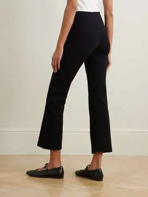 LESET Rio Cropped Flared Pants - Black
