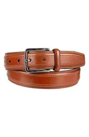COLE HAAN Cole Haan Stitched Leather Belt