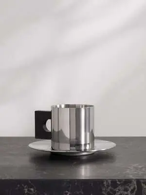 LOUISE ROE Sophia Roe S. R. Collection Stainless Steel Cup And Saucer Set