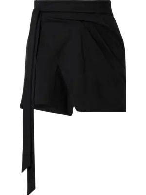 Black Wrap Mini Skirts
