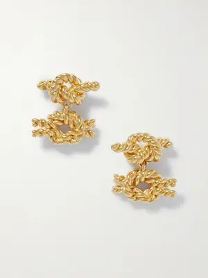TOTEME Twisted Knot Earrings - Gold