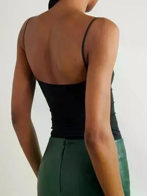 ST. AGNI Stretch-silk Voile Camisole - Black