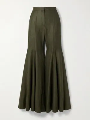 SALON 1884 Leon Wool And Cashmere-blend Flared Pants