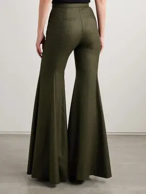SALON 1884 Leon Wool And Cashmere-blend Flared Pants