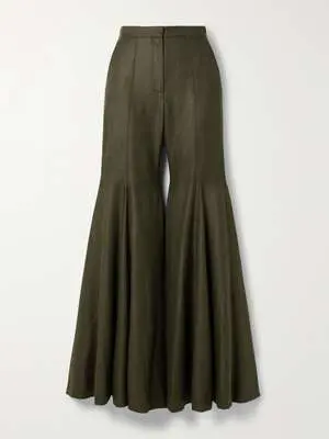 SALON 1884 Leon Wool And Cashmere-blend Flared Pants