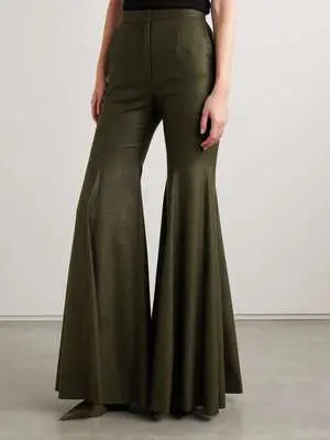 SALON 1884 Leon Wool And Cashmere-blend Flared Pants