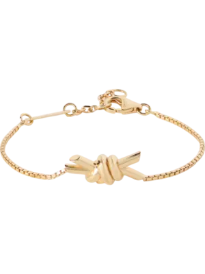 Bottega Veneta Plated Silver Knot Bracelet - Gold
