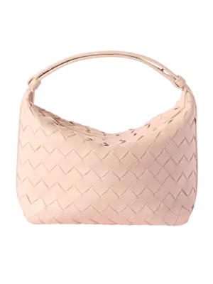 Bottega Veneta Wallace Mini Intrecciato Leather Shoulder Bag - Pink