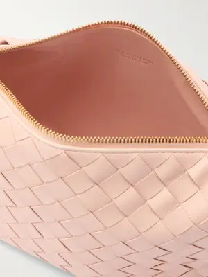 Bottega Veneta Wallace Mini Intrecciato Leather Shoulder Bag - Pink