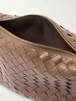 Bottega Veneta Wallace Mini Intrecciato Leather Shoulder Bag - Brown