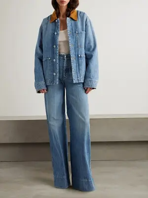 Bottega Veneta Appliquéd Denim Jacket - Blue