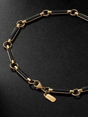 FOUNDRAE Element 18-karat Gold Onyx Chain Bracelet