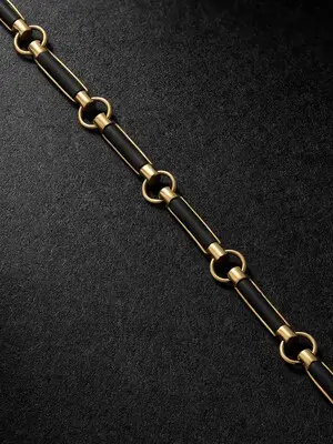 FOUNDRAE Element 18-karat Gold Onyx Chain Bracelet