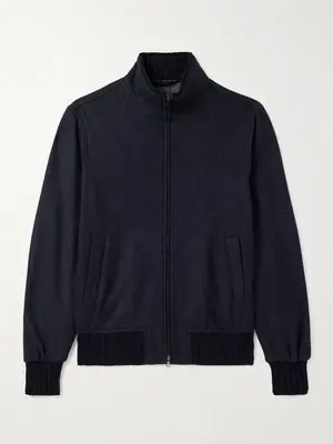 Thom Sweeney Cashmere-blend Felt Bomber Jacket