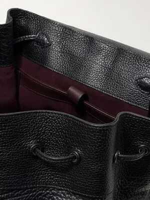 METIER Glide Full-grain Leather Backpack - Black