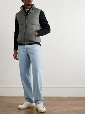 Thom Sweeney Slim-fit Quilted Shell Down Gilet
