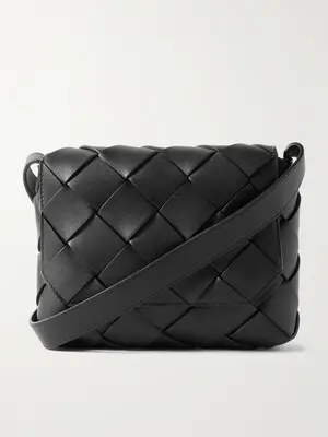 Bottega Veneta Diago Intrecciato Leather Pouch - Black