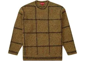 Supreme Quilt Stitch Crewneck Sweater - Yellow